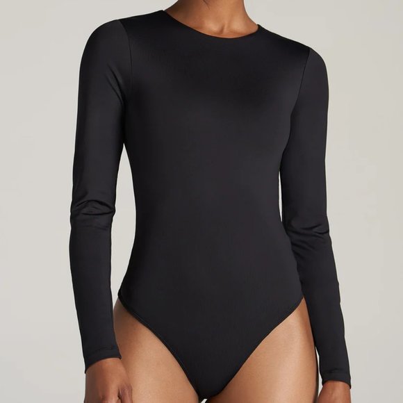 American Tall | Tops | Long Sleeve Bodysuit For Tall Women In Black 2xl ...